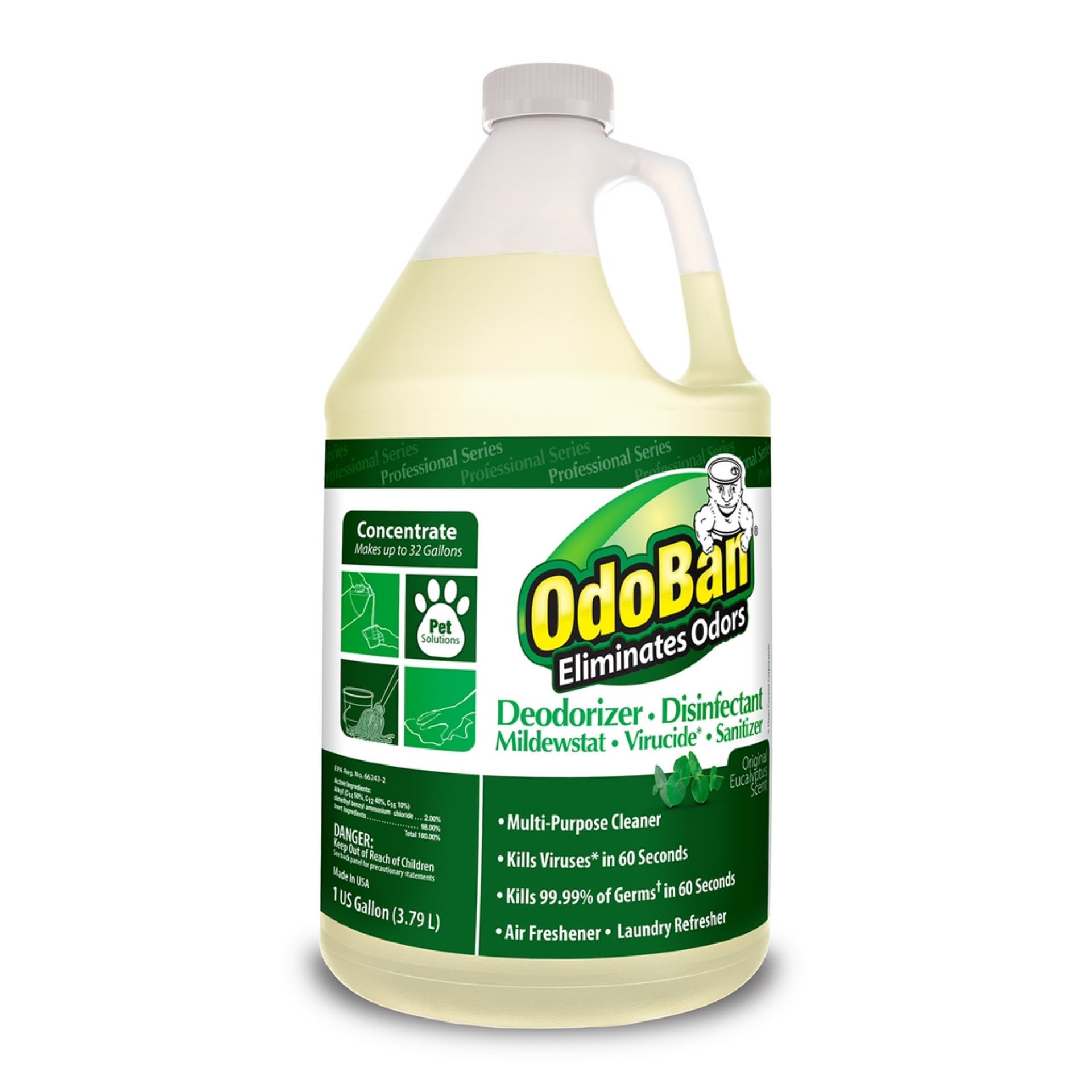 Clean Control OdoBan Deodorizer & Disinfectant Concentrate Eucalyptus 1 ...